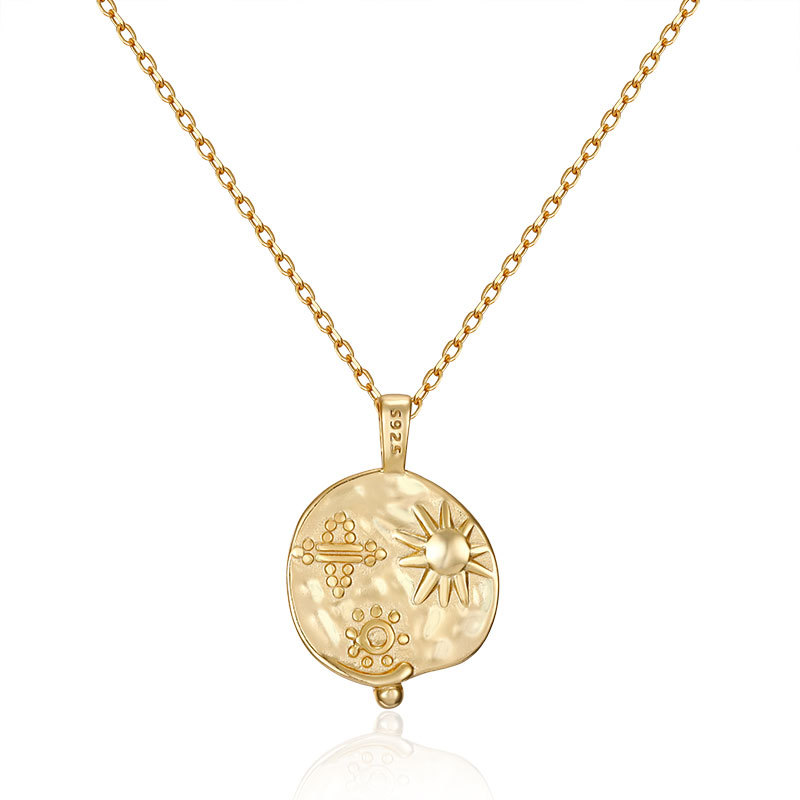 Kullattu aurinko kaulakoru | Koruteline