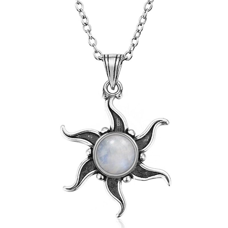 Kuukivi kaulakoru aurinko | Koruteline